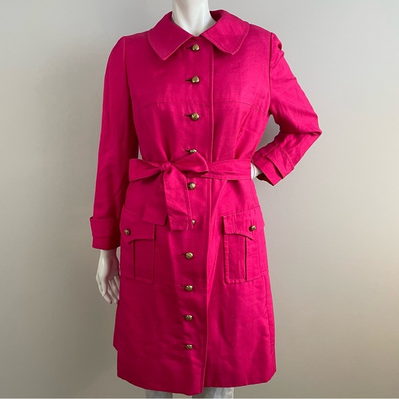 Vintage | Jackets & Coats | Vintage Baron Peters Pink Raw Silk Trench ...